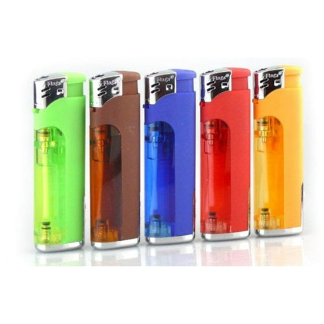 5-Pack Multipurpose Butane Cigarette Lighter with LED Flashlight ...
