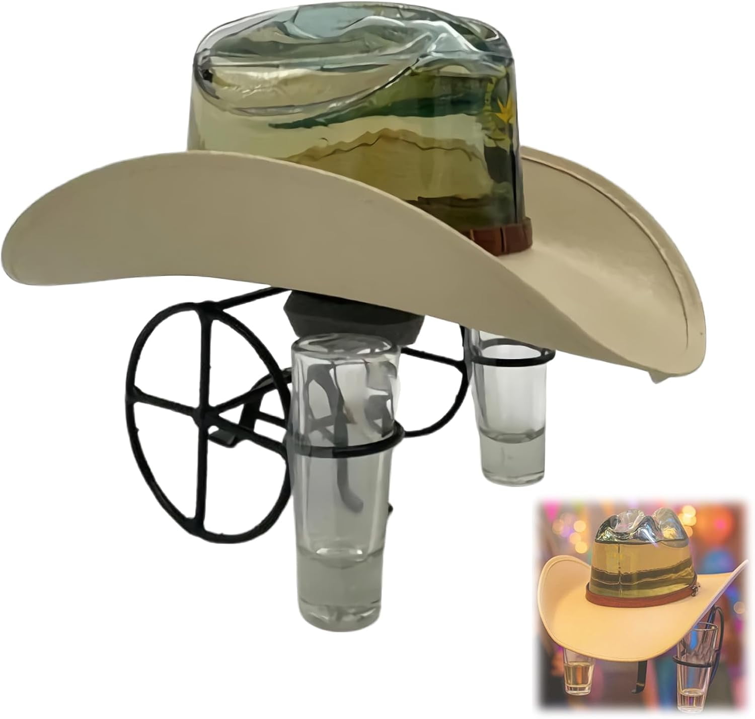 Refillable Cowboy Hat Bottle Holder, Cowboy Hat Bottle Holder ...