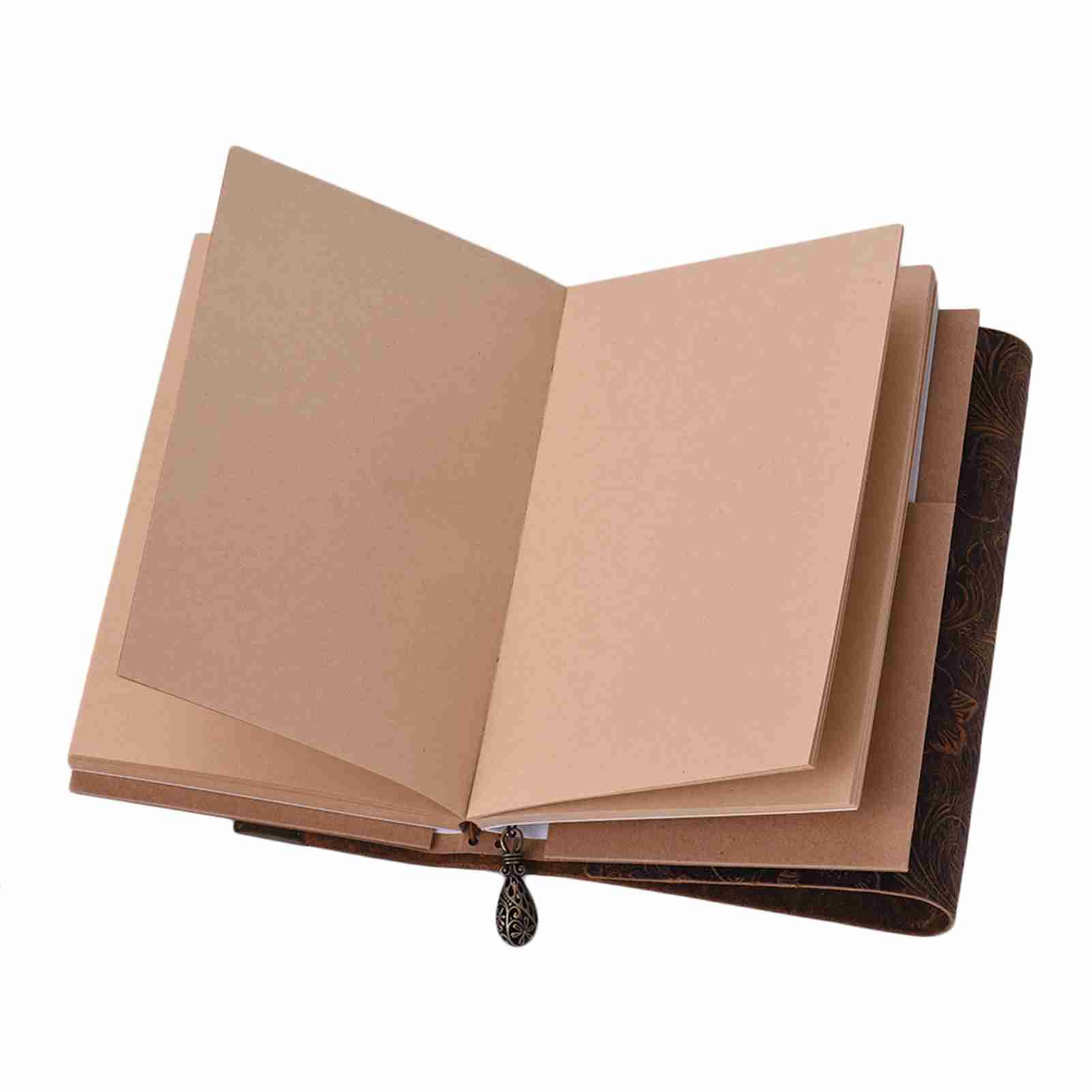 Refillable Embossed Pattern Soft Leather Journal Travel Notebook With ...