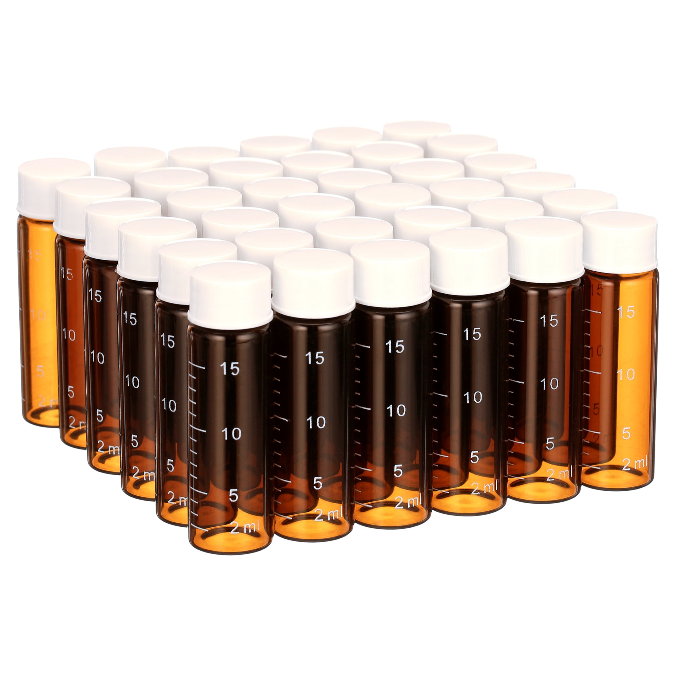 Refillable Empty Amber Bottle with Screwcap Scale Sample Bottles for ...