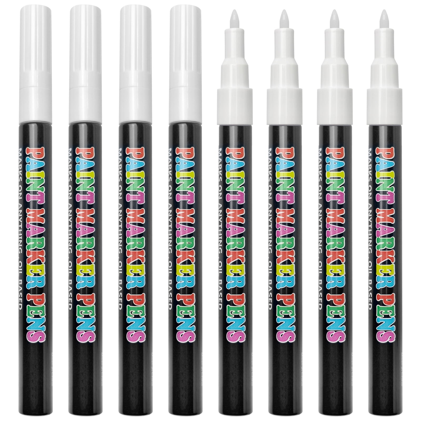 Refillable Empty Paint Markers 8 Pieces, Ergonomic Grip for Canvas ...