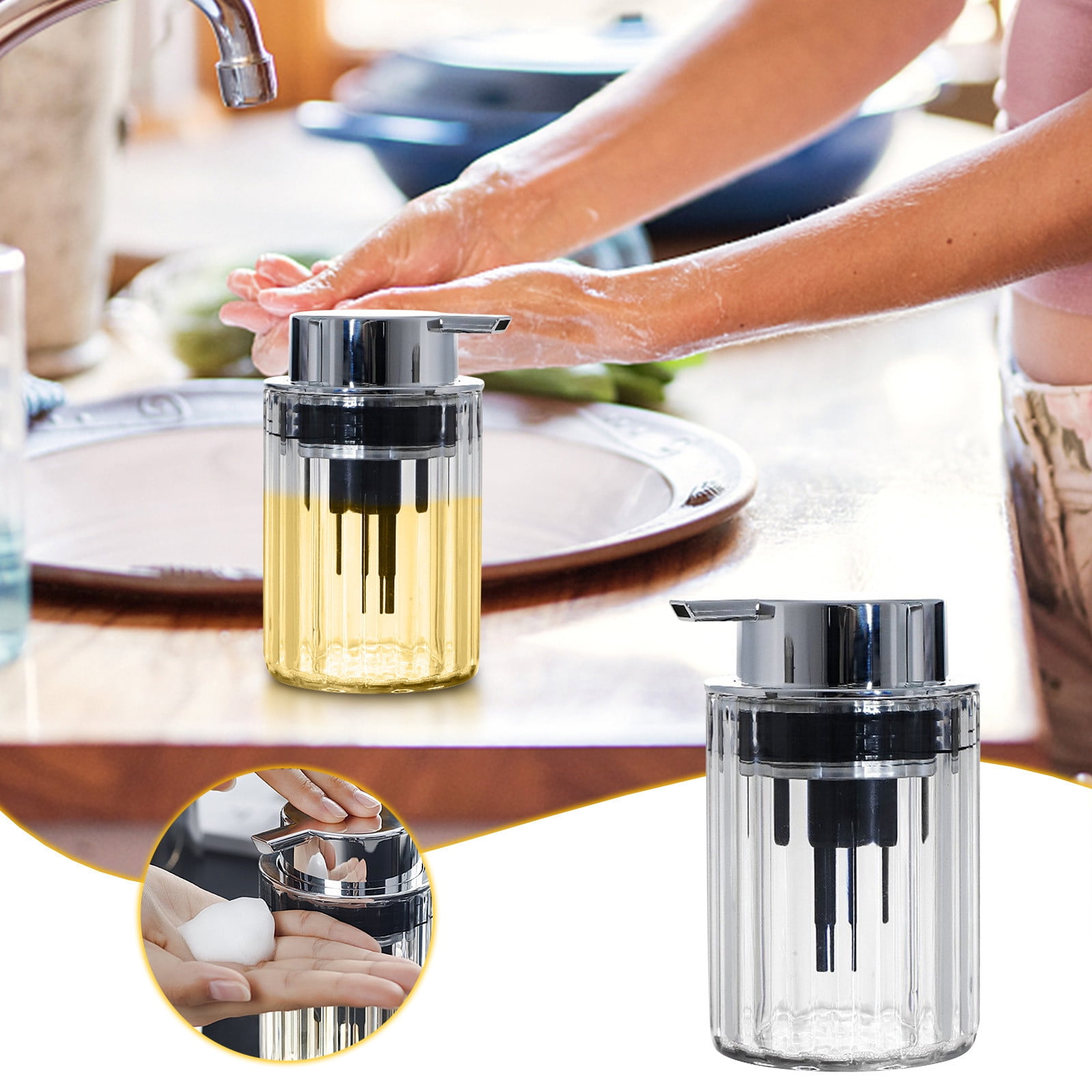 Refillable Foam Dispenser Pump Bottle | 250ml Leak-Proof Travel ...