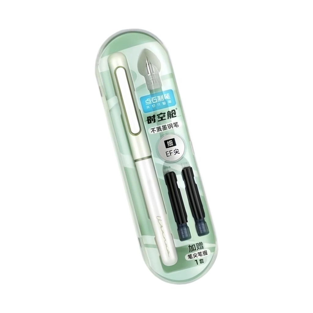 Refillable Fountain Pen With EF Tip 2 Inks Cartridges Ergonomic Grip ...