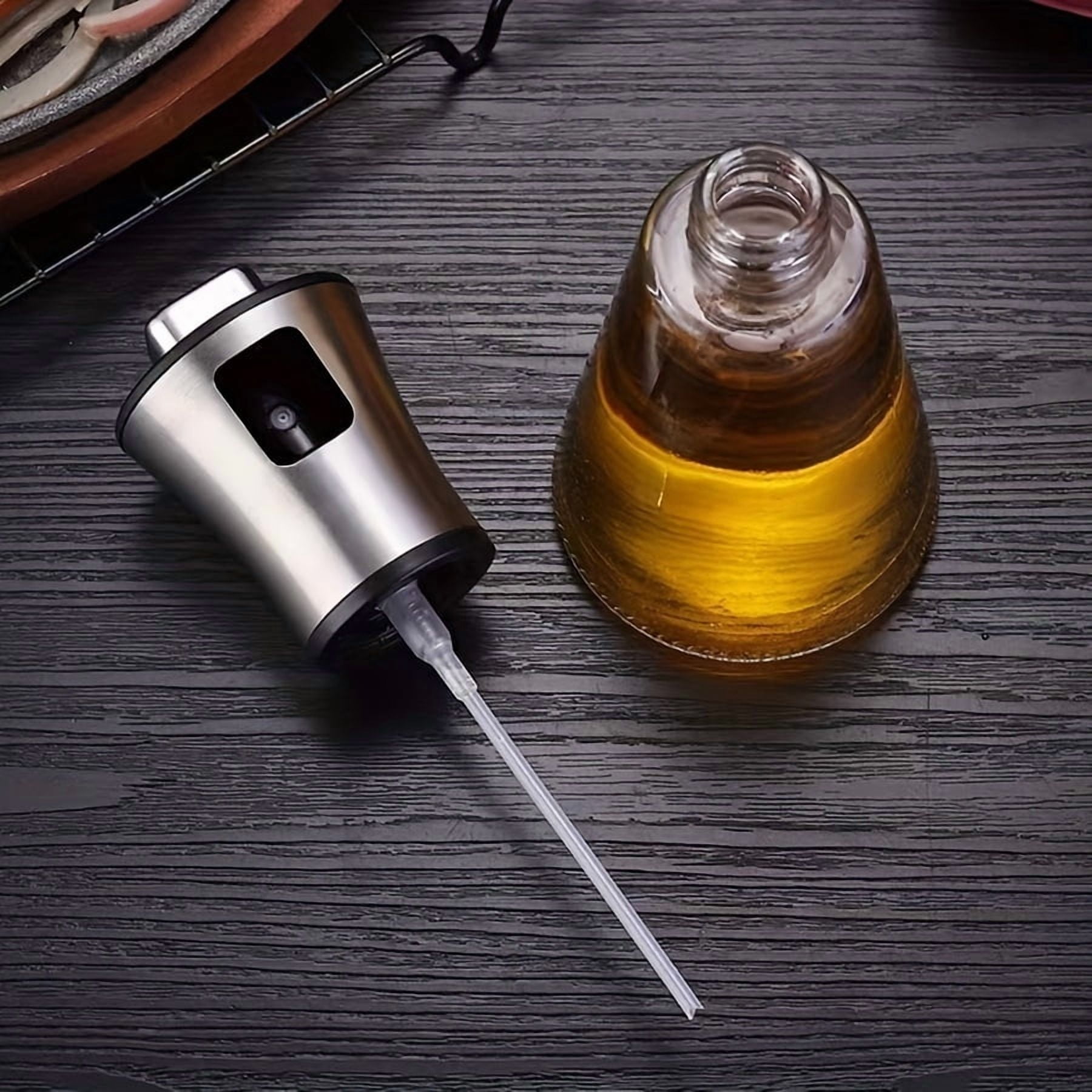 Refillable Glass Olive Oil Spray Bottle, Cooking Salad Oil Mister with ...
