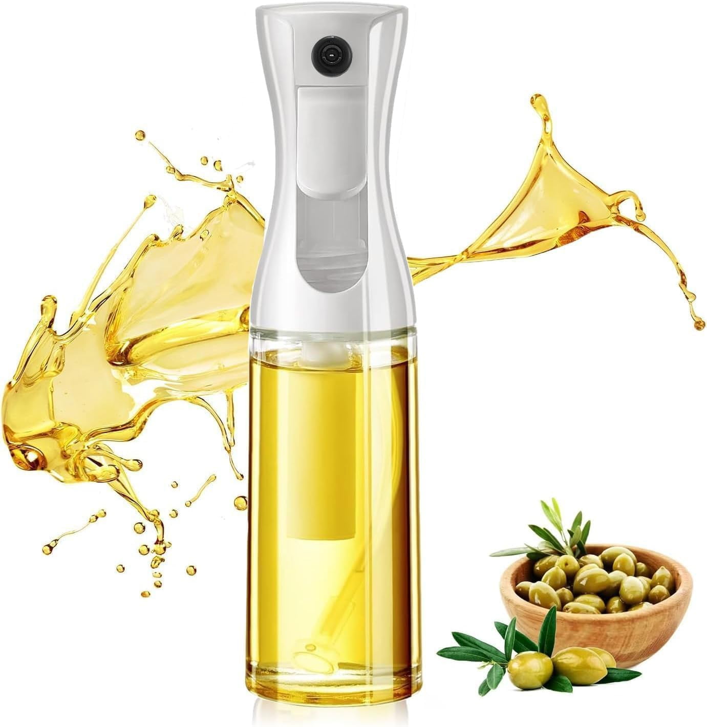 Refillable Oil Sprayer for Cooking - 6.7 fl.oz Glass Oil Sprayer Mister ...