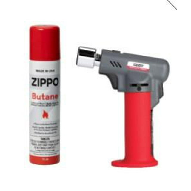 Refillable Zippo Red and Grey FireFast Torch with Butane Combo Kit ...