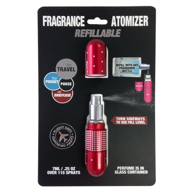 Refillable smell-Atomizer Delux, Crystal Ruby Red 7 ml - Walmart.com