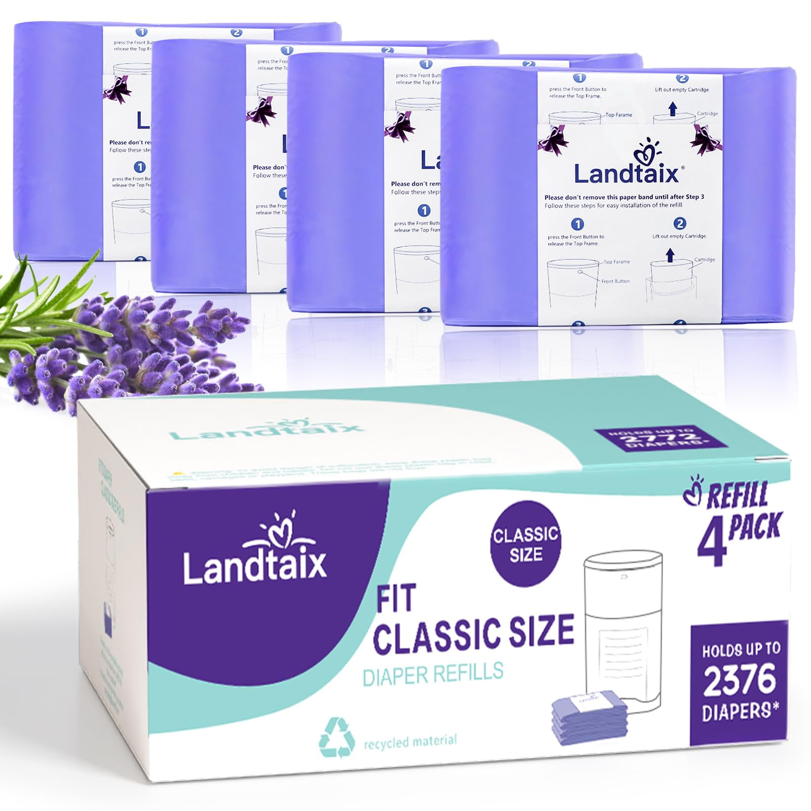 Refills Only Compatible with OIF8 Dekor Classic Diaper Pail Pack for ...