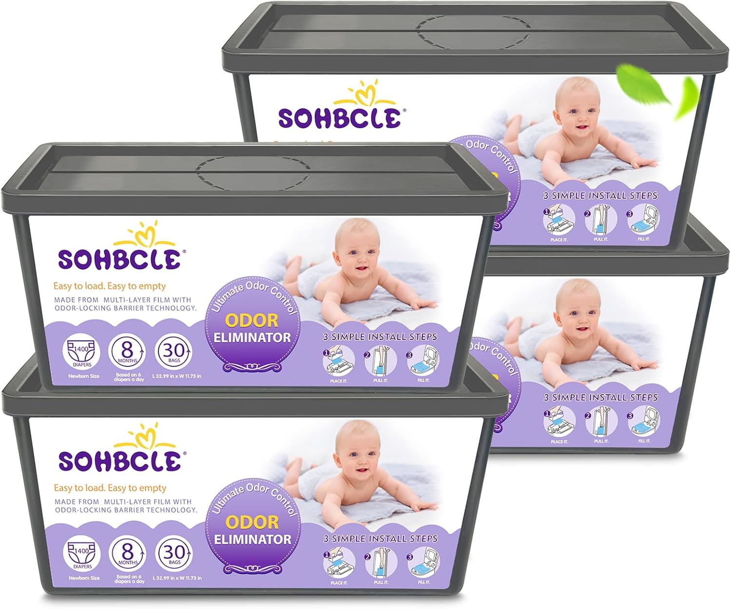 Refills Compatible with XIULINnie Easy Roll Signature Diaper Pail and ...