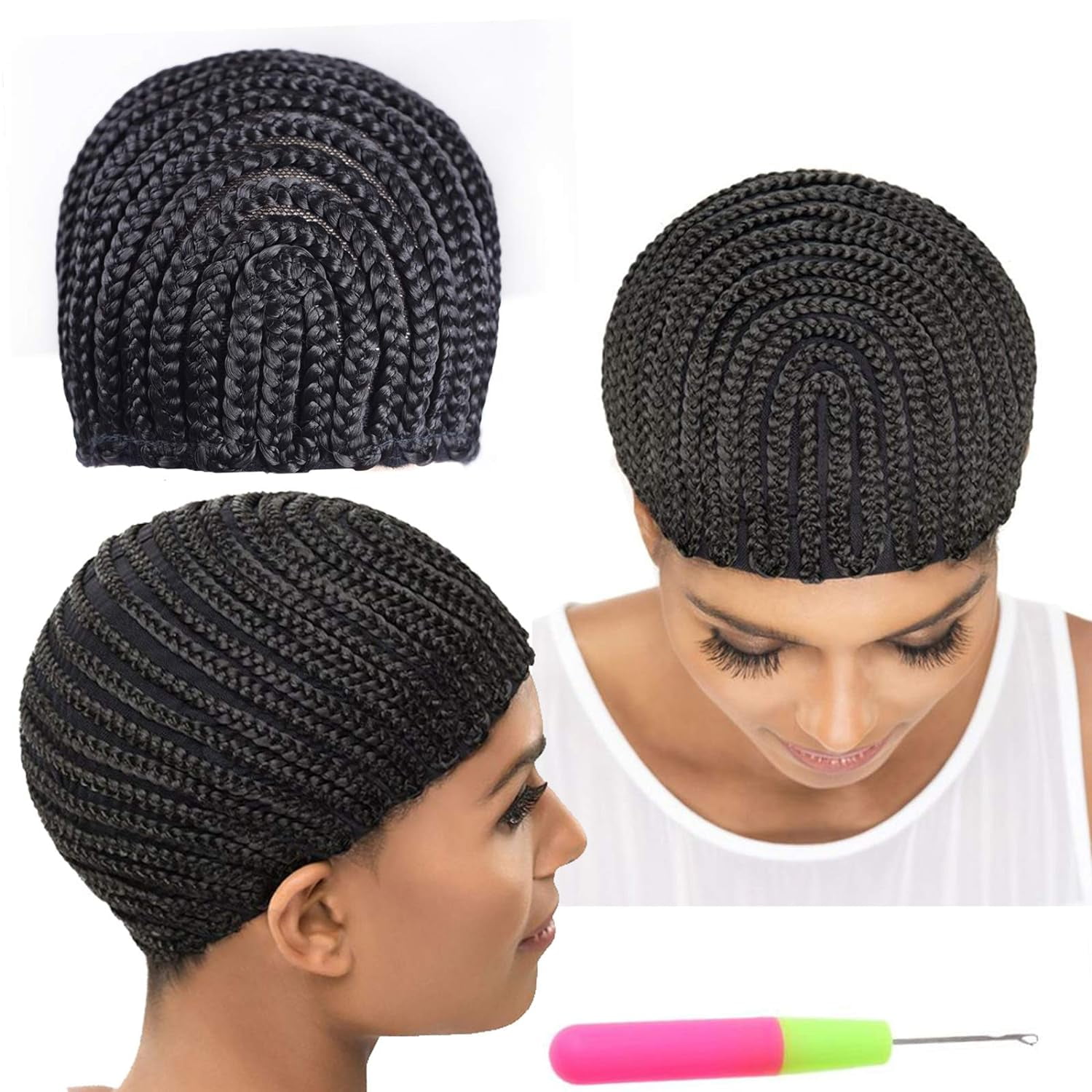 Refined Braided Wig Caps Crotchet Cornrows Cap for Easier Sew in Caps for Making Wig Glueless ...