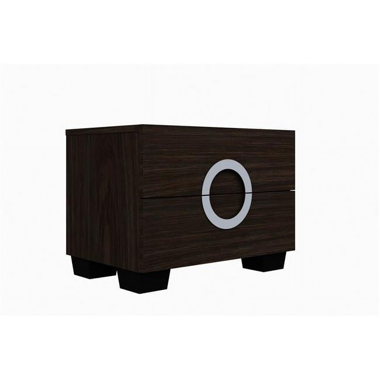 Refined High Gloss Nightstand, Wenge - 18 in. - Walmart.com
