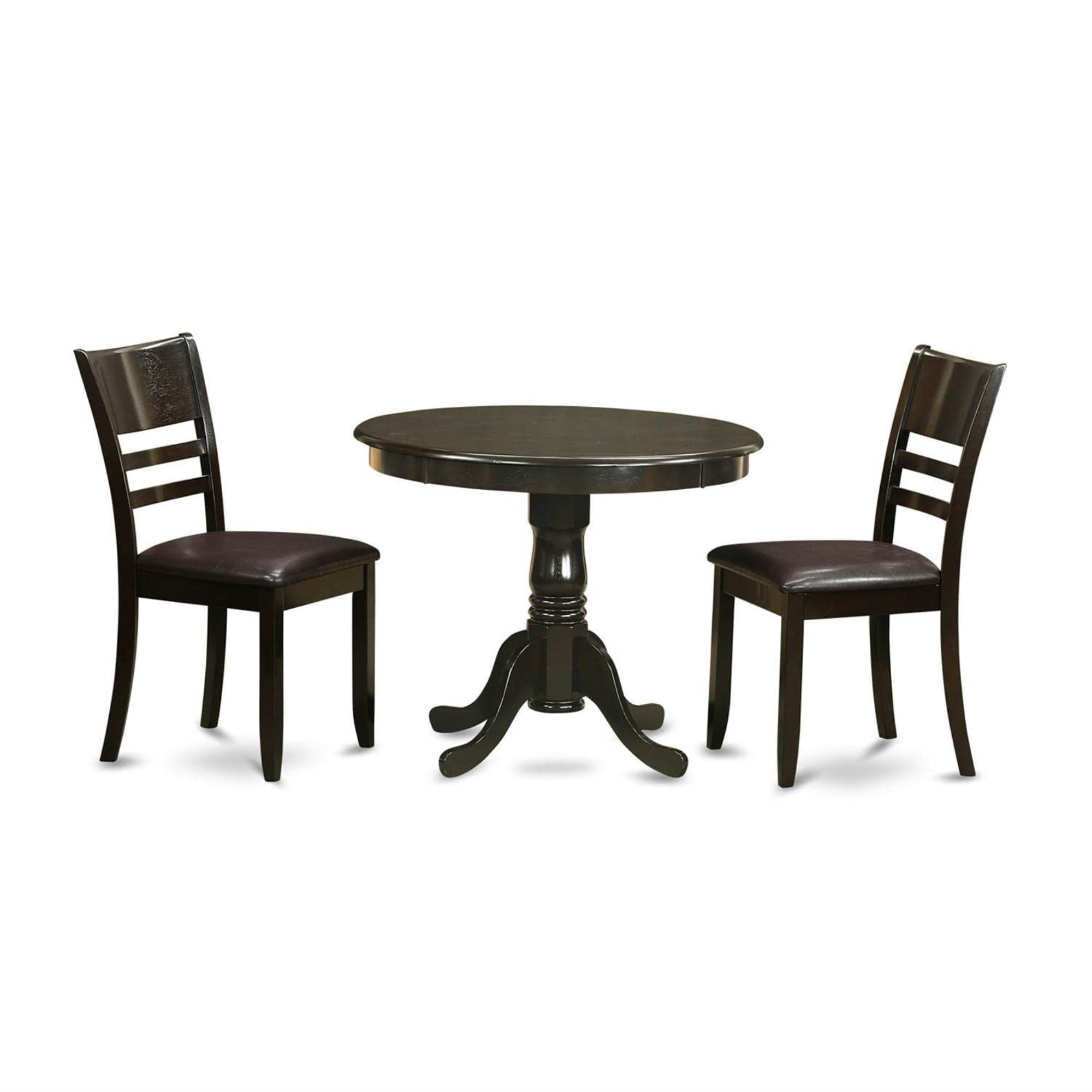 Refined and Modern Small Kitchen Table Set | Silk Finish Dark ...