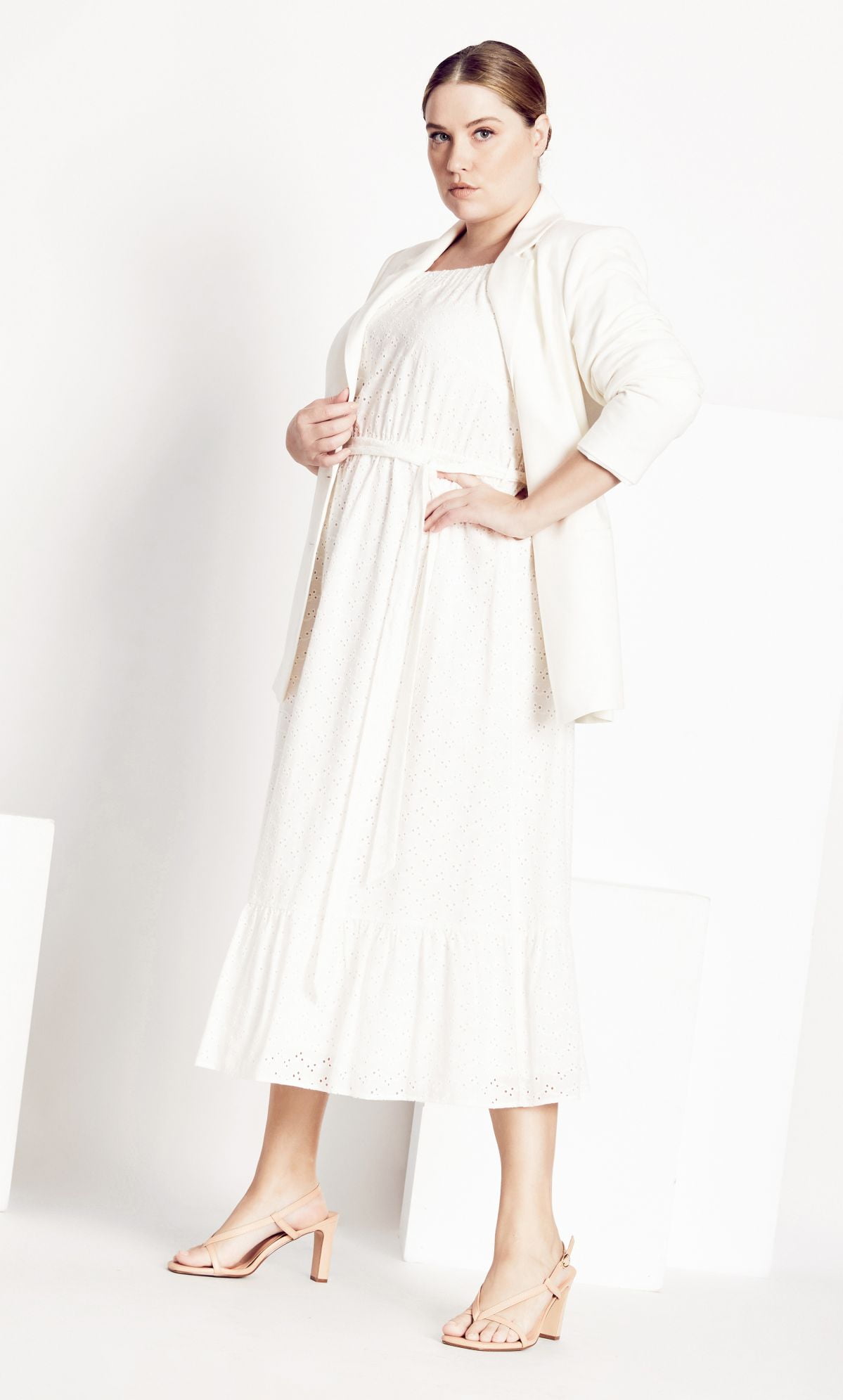 Refinity Women's Plus Size Ivy Maxi Dress - Ivory - Walmart.com