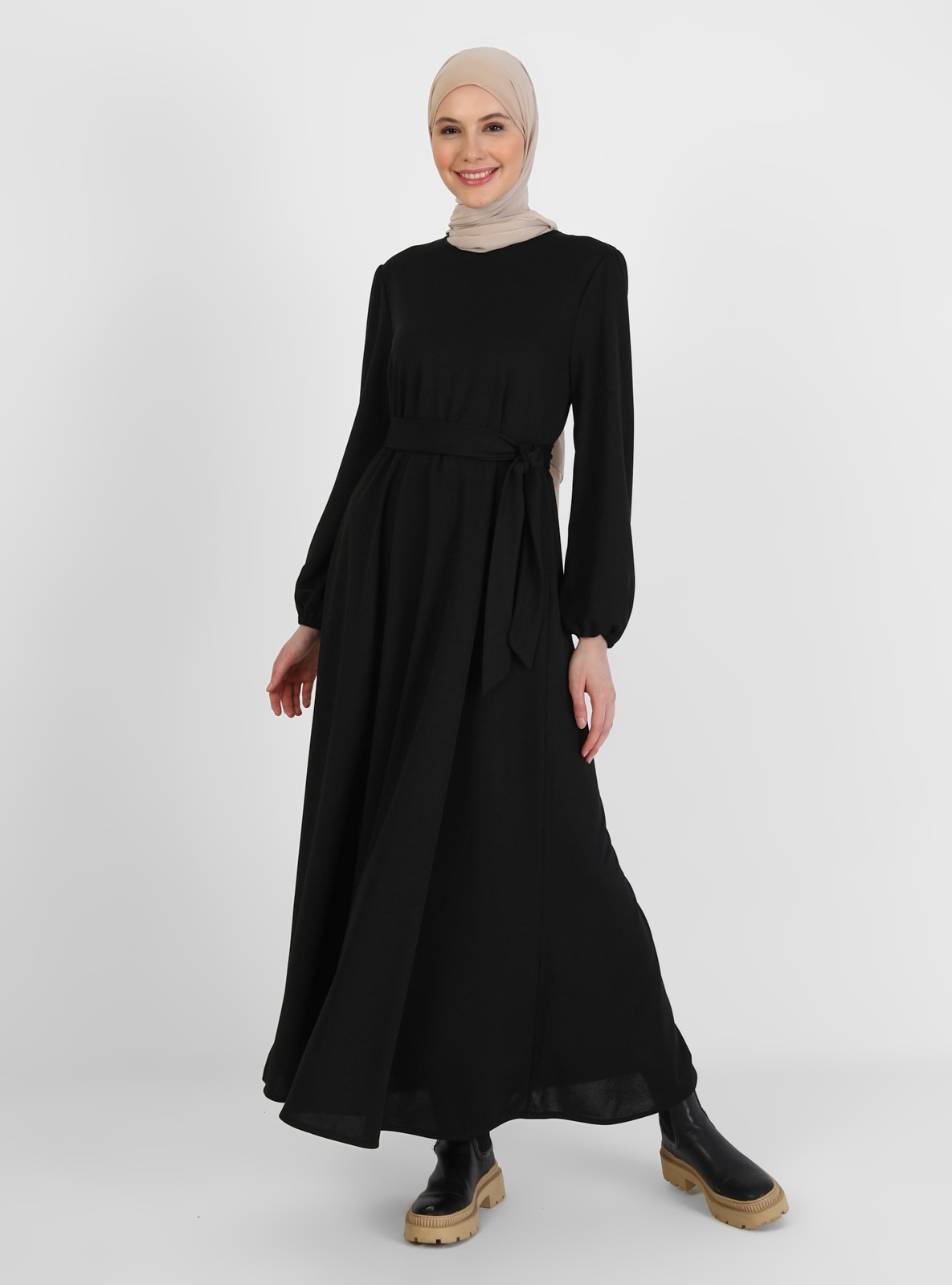 Refka Black Modest Dress - Walmart.com