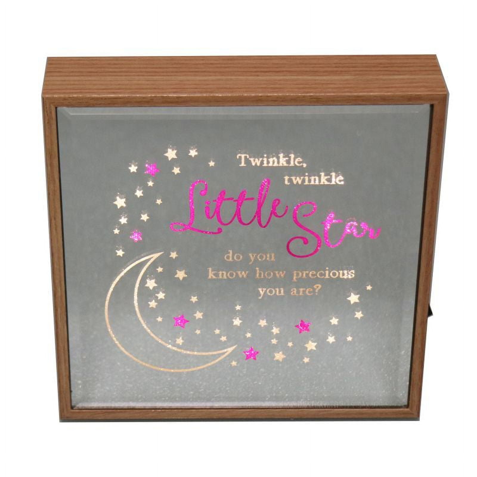 Reflection Art Led Lit Twinkle Twinkle Little Star With Text Block Sign ...