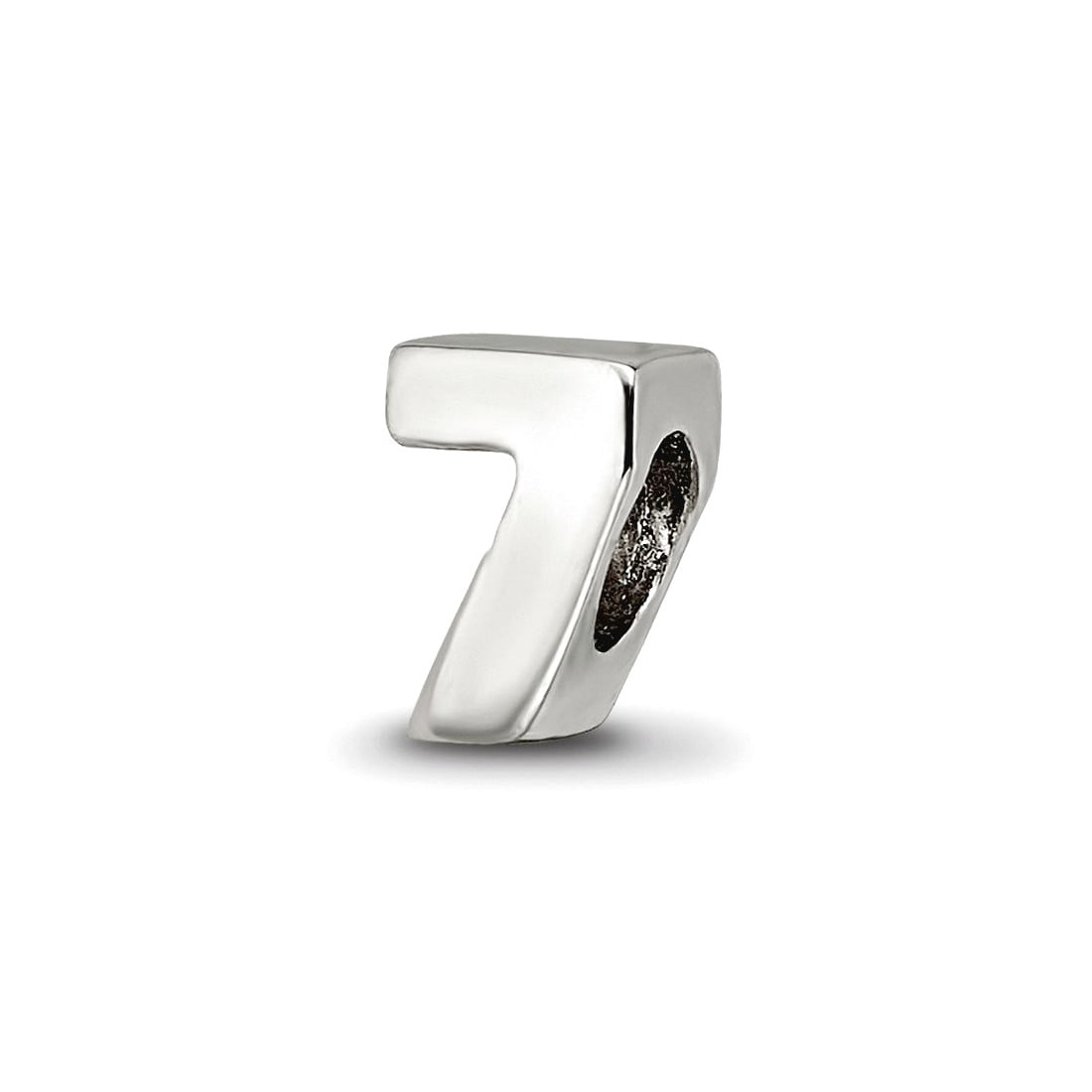925 Sterling Silver Polished Reflections Teen Sport game Number 7 Bead ...
