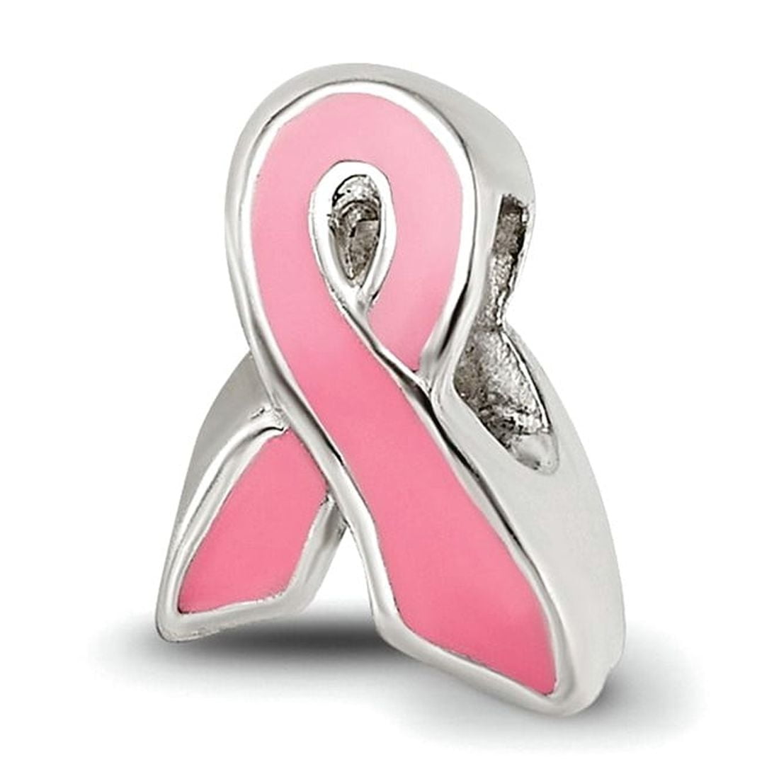 925 Sterling Silver Polished Pink Enamel Artisan Oxidized Reflections ...