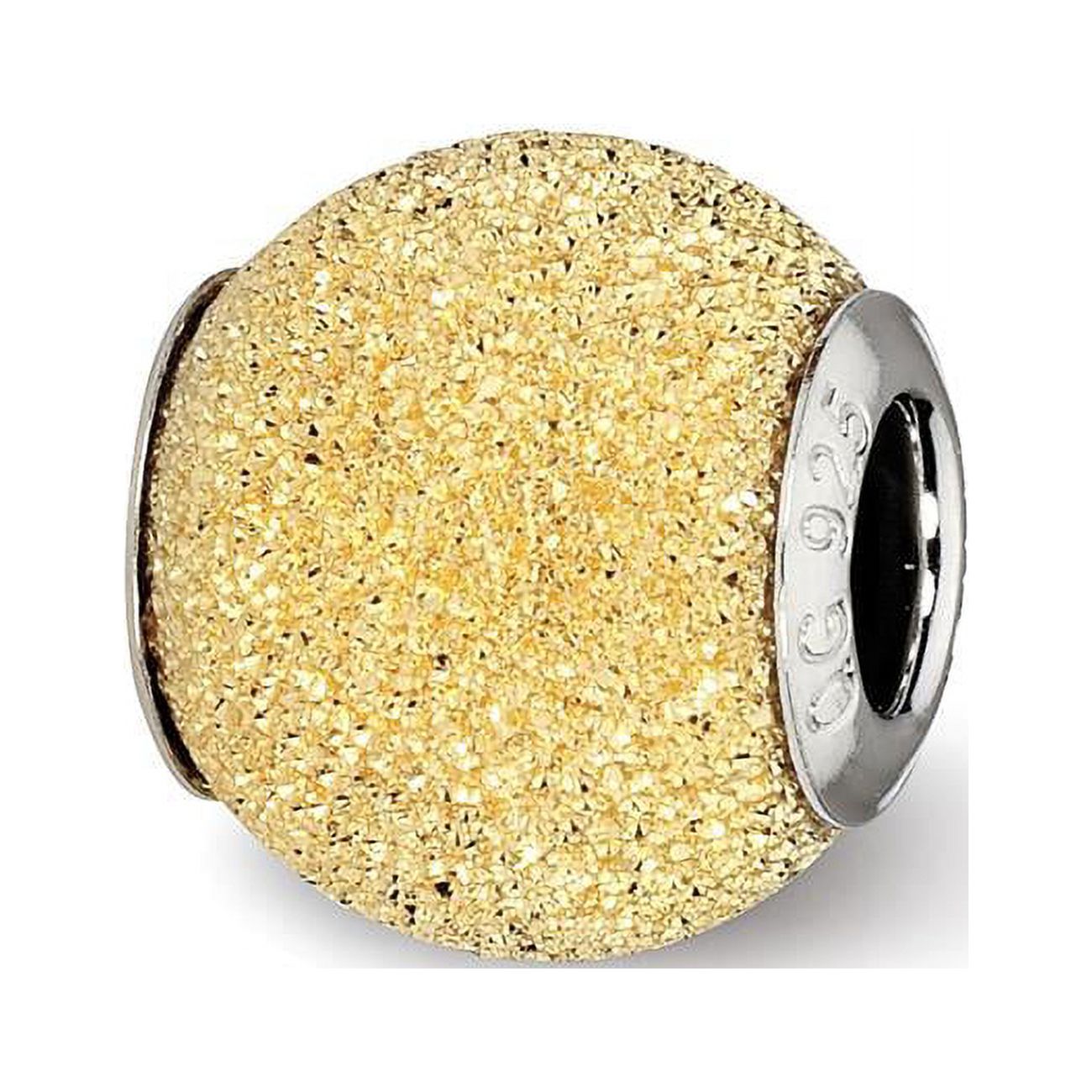 Reflection Beads QRS2296 4 mm Sterling Silver Gold-Plated Laser Cut ...