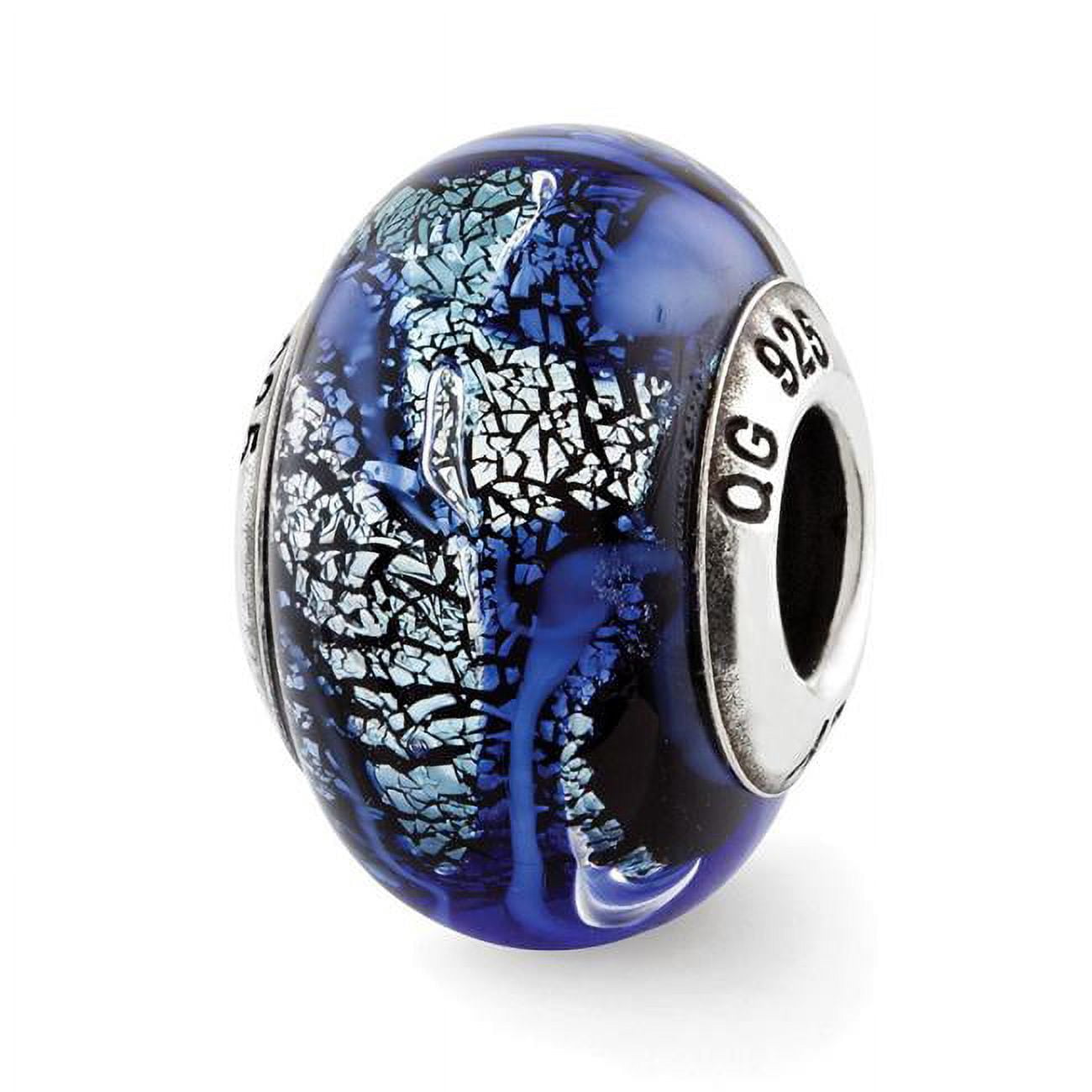 Reflection Beads QRS2864 Sterling Silver Blue Italian Glass Bead ...