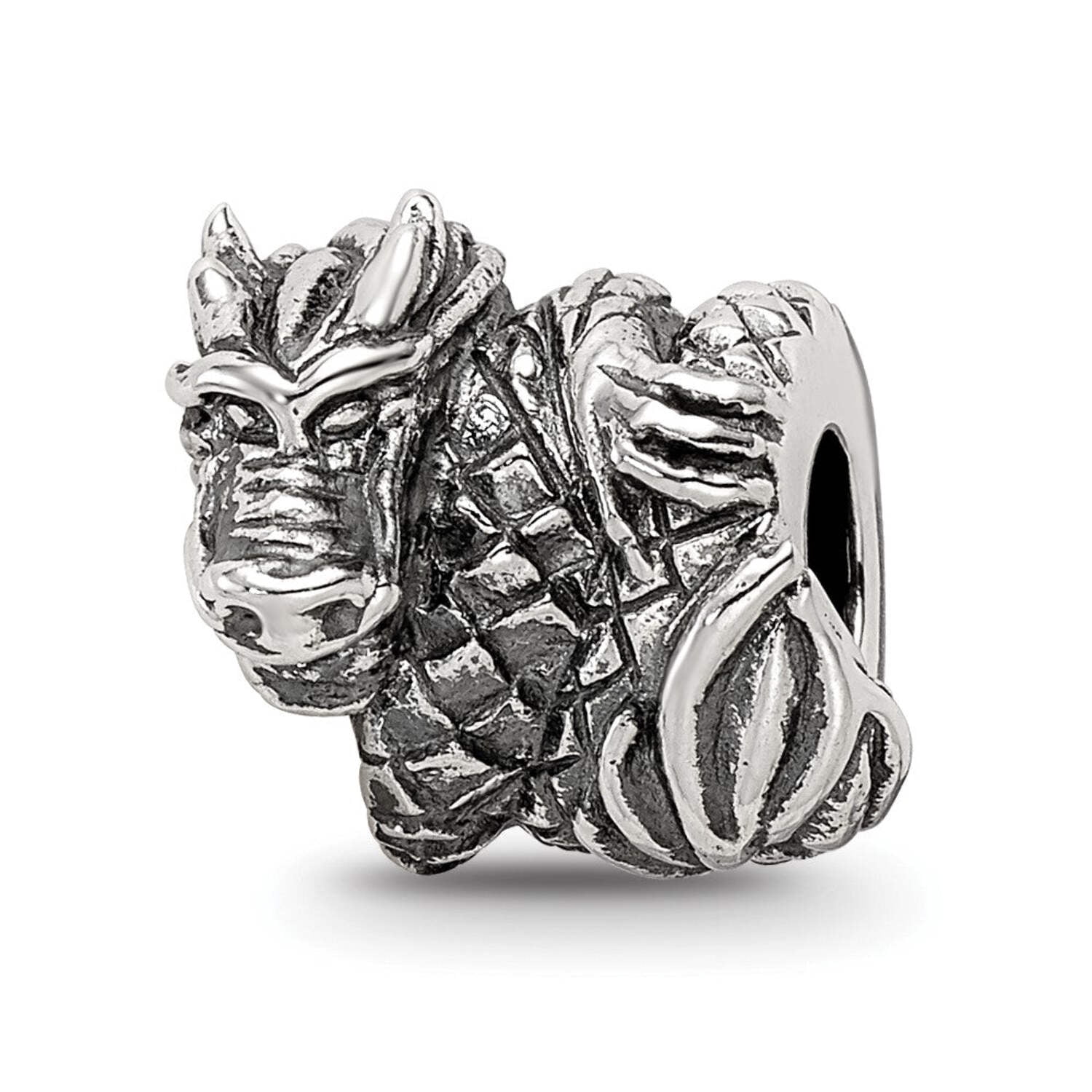 Reflection Beads QRS2991 Sterling Silver Dragon Bead, Polished ...