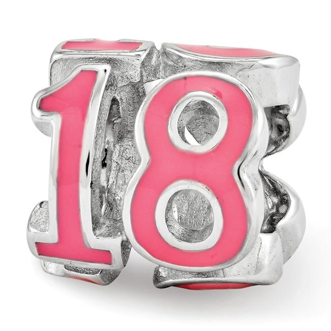 Reflection Beads QRS3490 Sterling Silver Pink Enameled 18 Bead ...