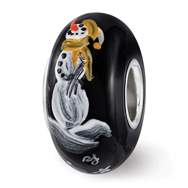 Reflection Beads QRS3695 Sterling Silver Reflections Black Snowman ...