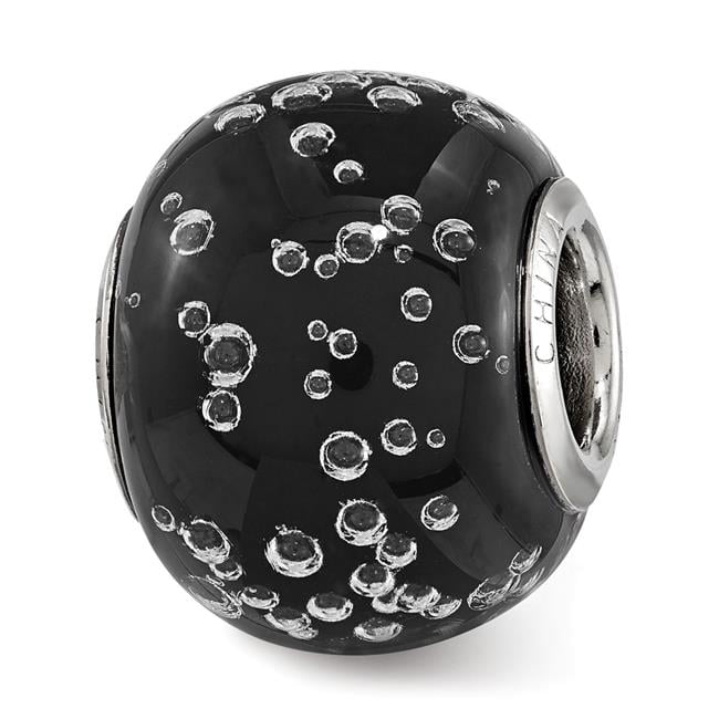 Reflection Beads QRS3822 Sterling Silver Reflections Bubbles Black ...