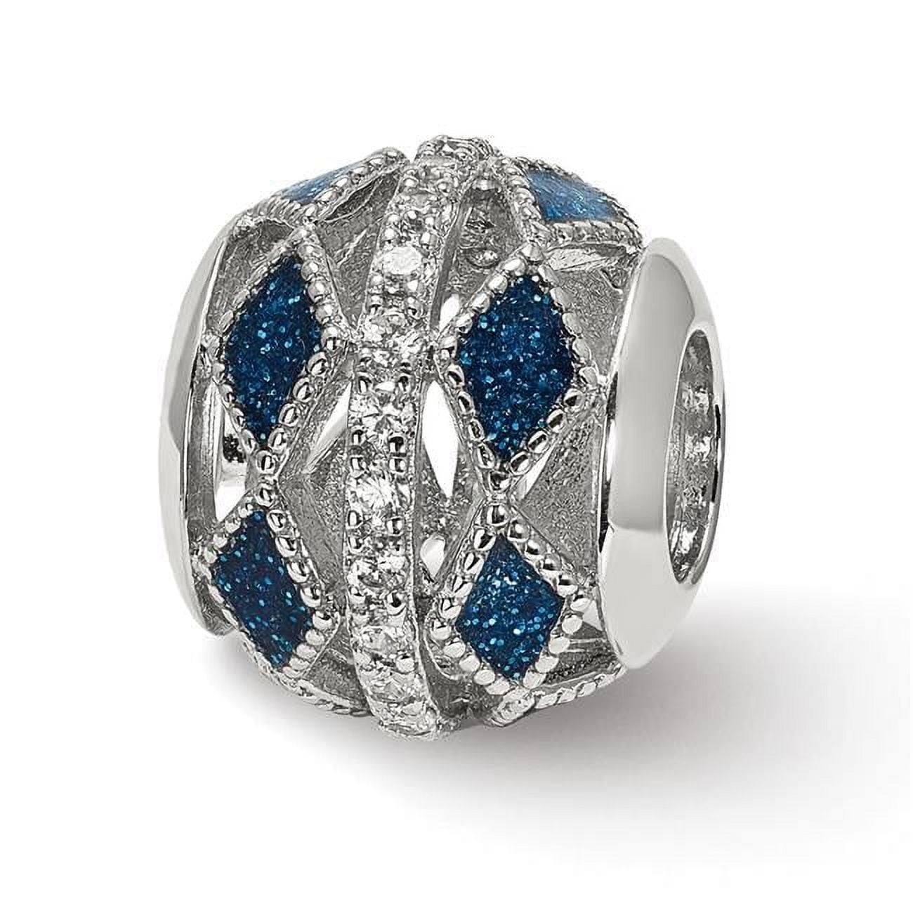Reflection Beads QRS3961 Sterling Silver Reflections Blue Accent & CZs ...