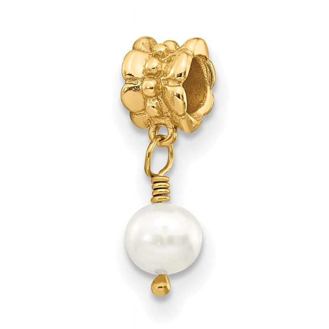 Reflection Beads QRS542GP Sterling Silver Gold-Plated FW Cultured Pearl ...