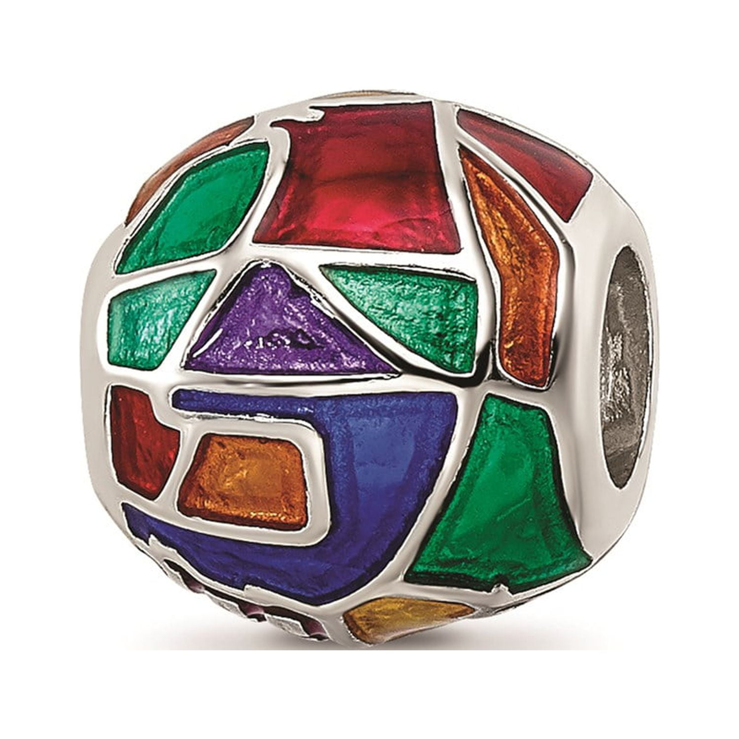 Reflection Beads Sterling Silver City Impressions London Mosaic Enamel ...