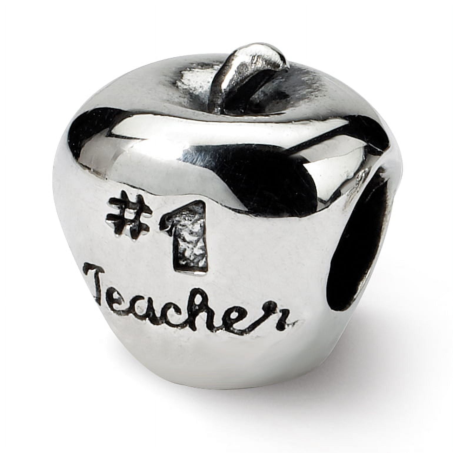 Reflection Beads Sterling Silver Reflections #1 Teacher on Apple Bead ...