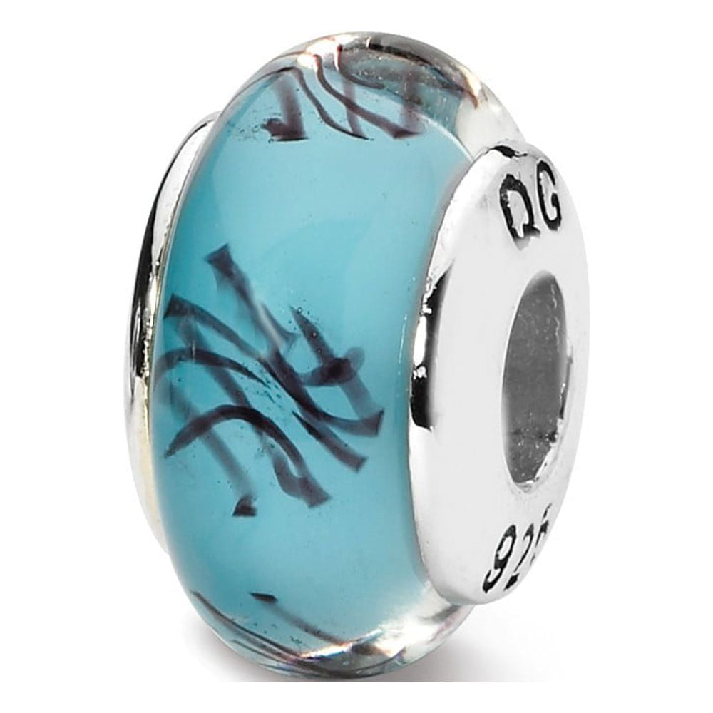 Reflection Beads Sterling Silver Reflections Blue/Black Scribble Hand ...