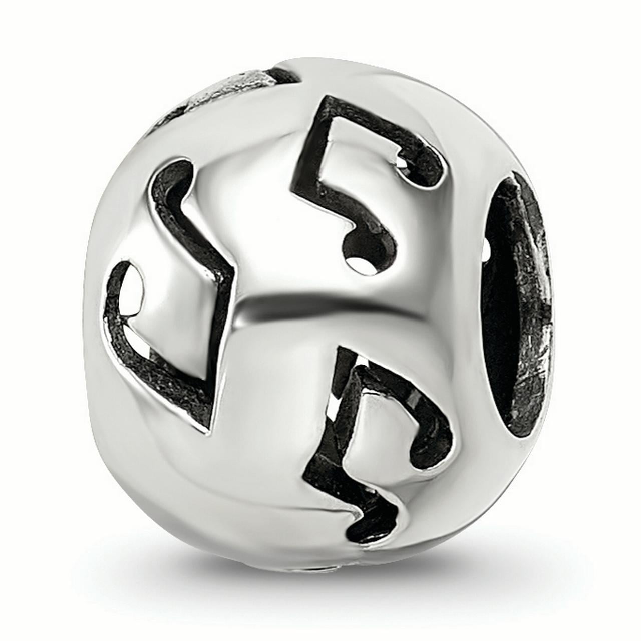 Reflection Beads Sterling Silver Reflections Cutout Music Note Bead ...