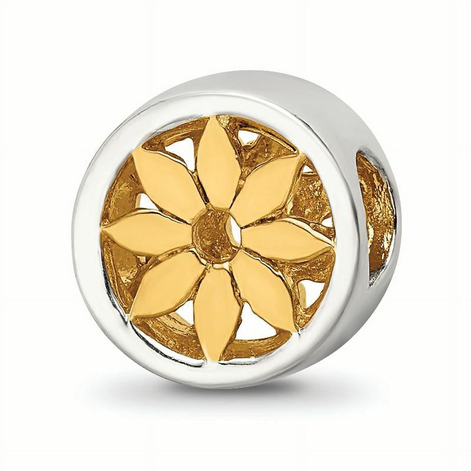 Reflection Beads Sterling Silver Reflections Gold-plated Flower Bead ...