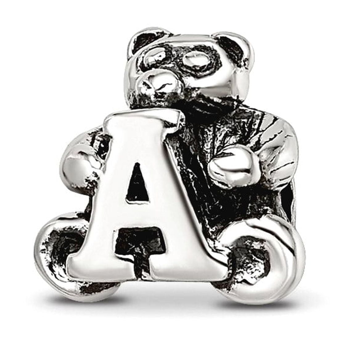925 Sterling Silver Oxidized Reflections Letter Name Personalized ...