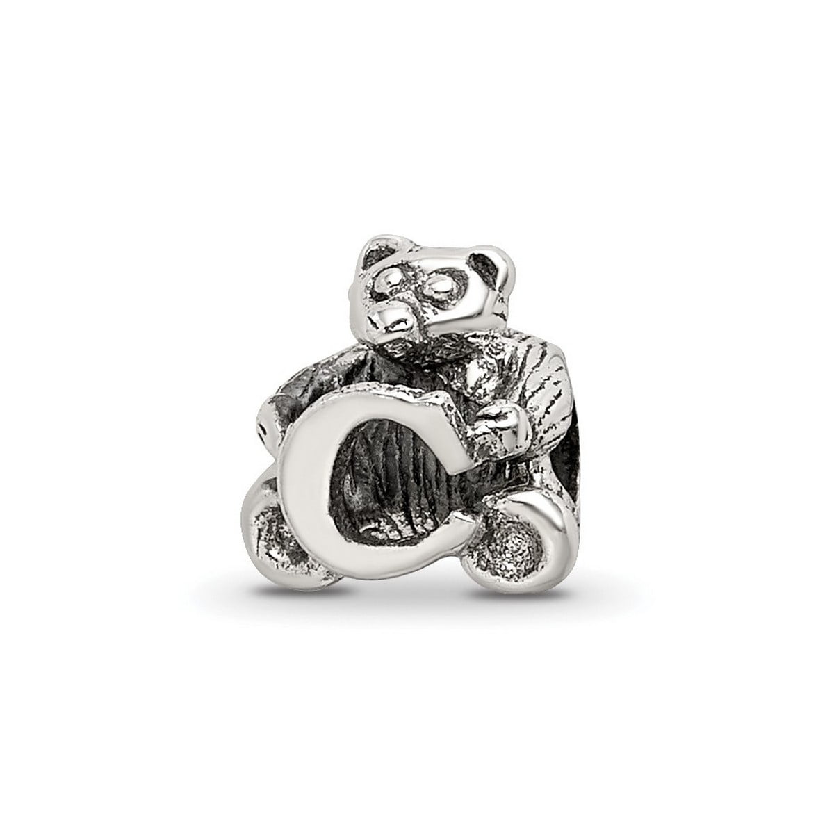 925 Sterling Silver Artisan Oxidized Reflections Teen Letter Name ...