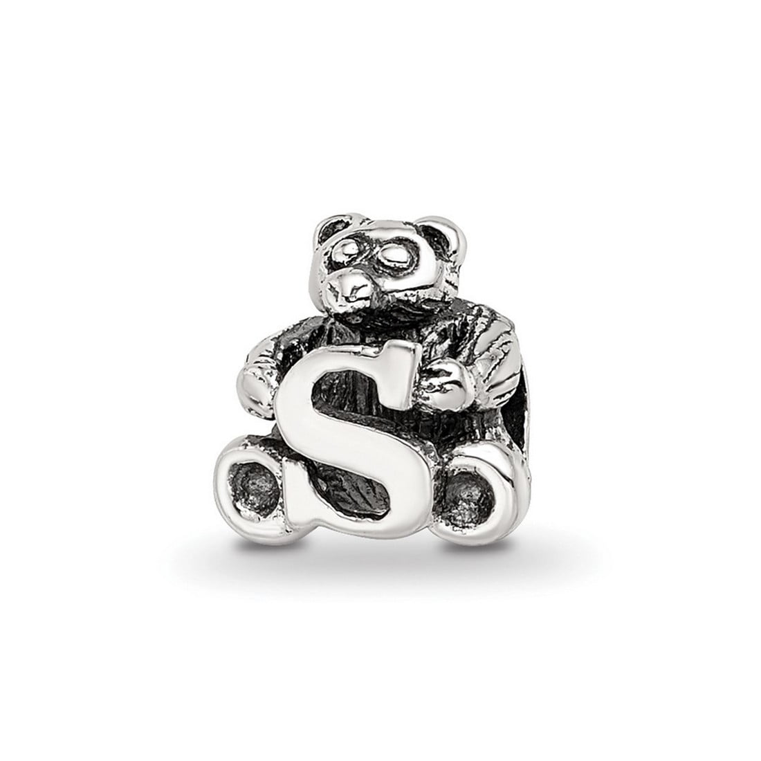 925 Sterling Silver Artisan Oxidized Reflections Teen Letter Name ...