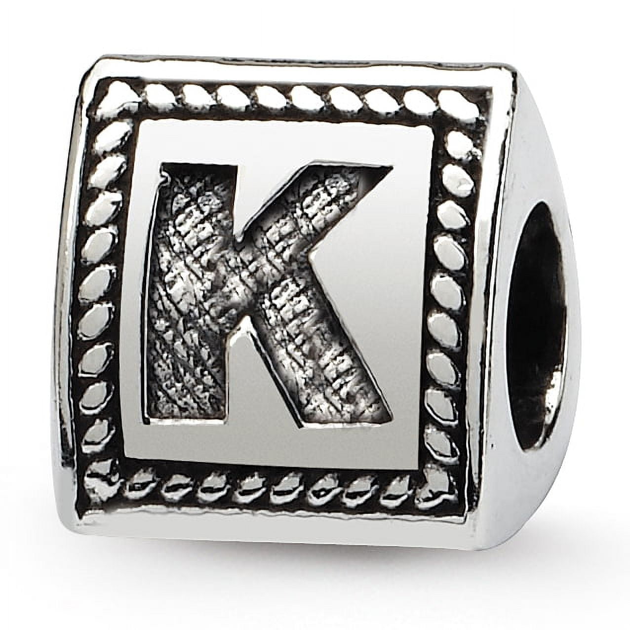Reflection Beads Sterling Silver Reflections Letter K Triangle Block ...
