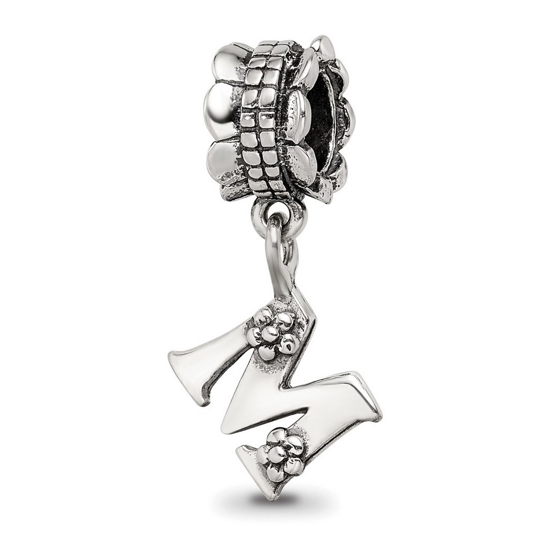 Reflection Beads Sterling Silver Reflections Letter M Dangle Bead ...