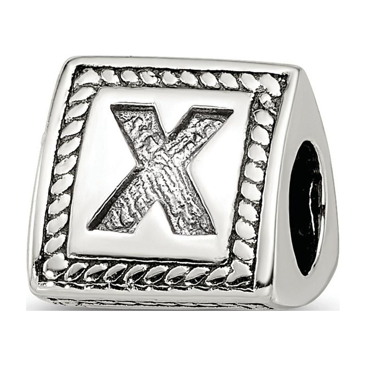 Reflection Beads Sterling Silver Reflections Letter X Triangle Block ...