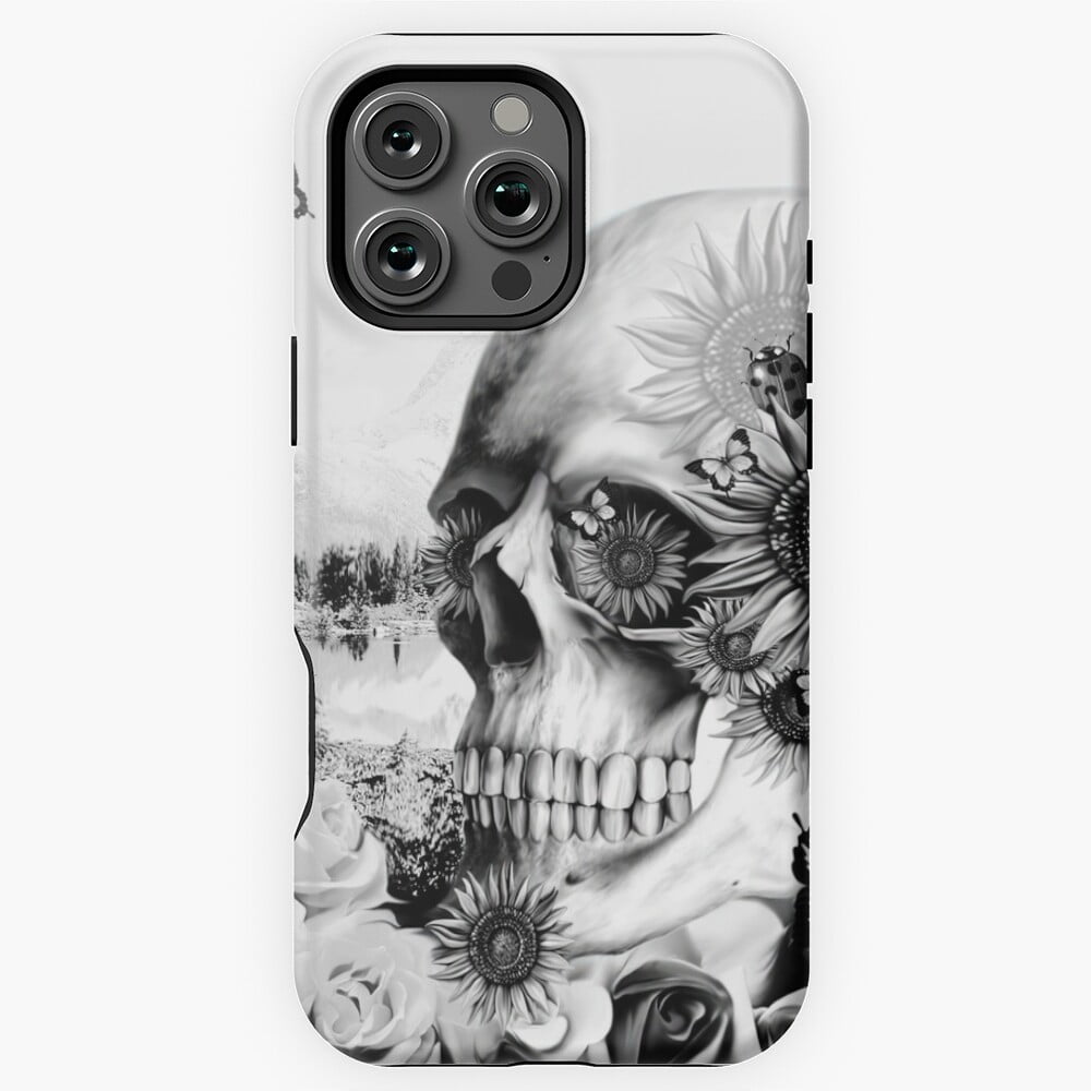 Reflection Skeleton landscape Phone Case for iPhone 16 15 14 13 12 11 ...