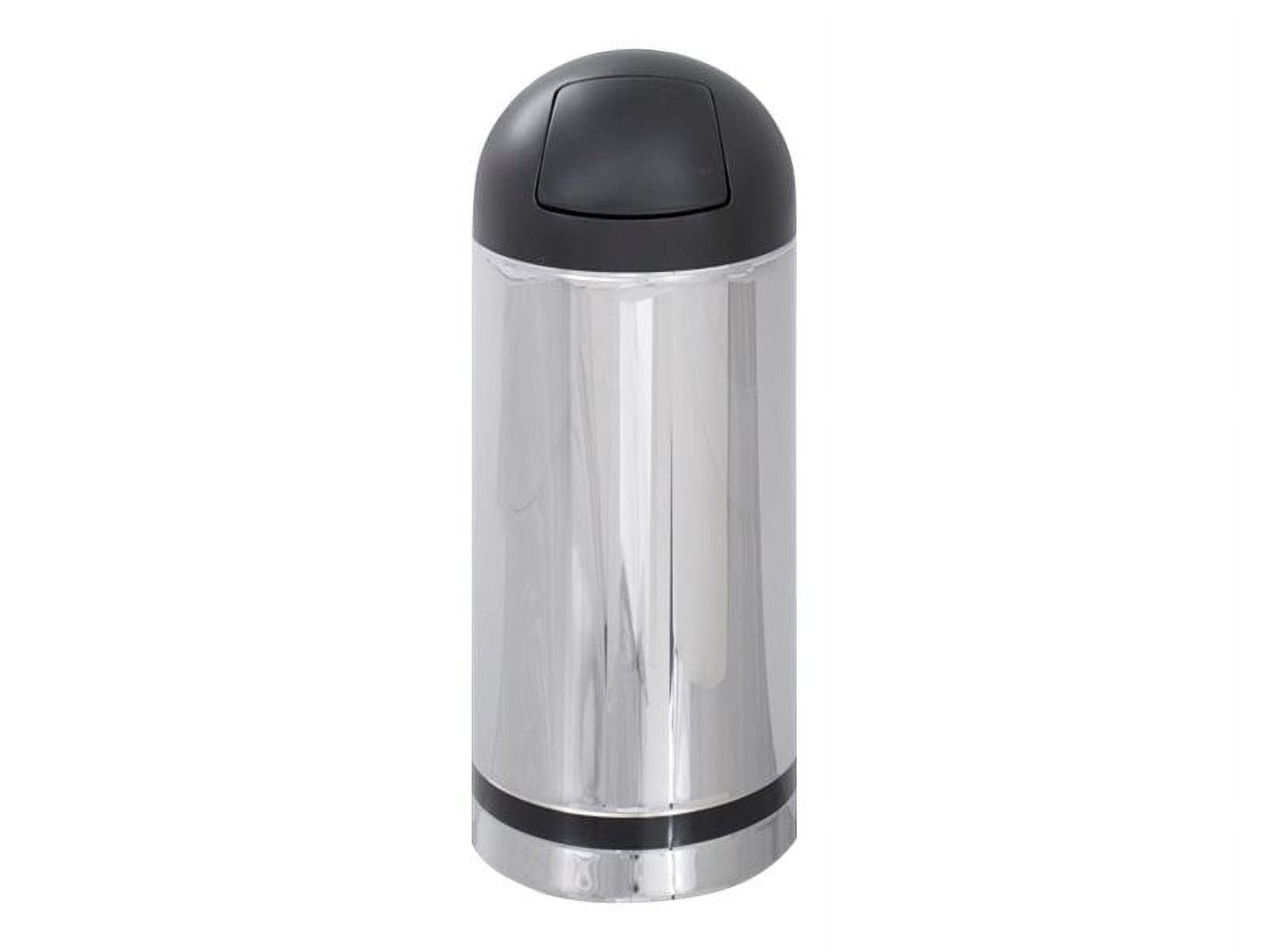 Reflections By Safco Push Top Dome - Trash can - push lid - 15 gal ...