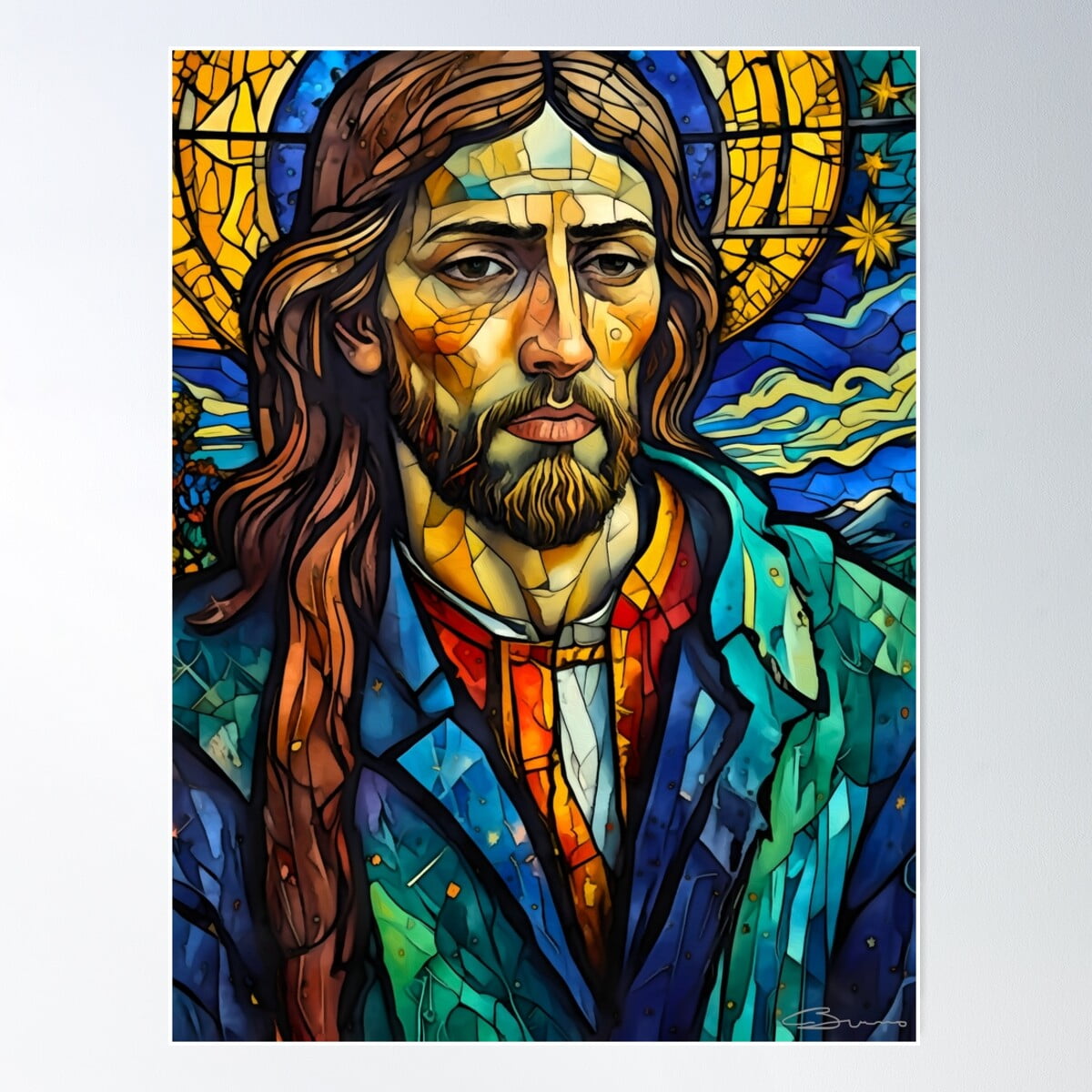 Reflections Of Yeshua Poster Wall Art, Modern Wall Decor For Living ...