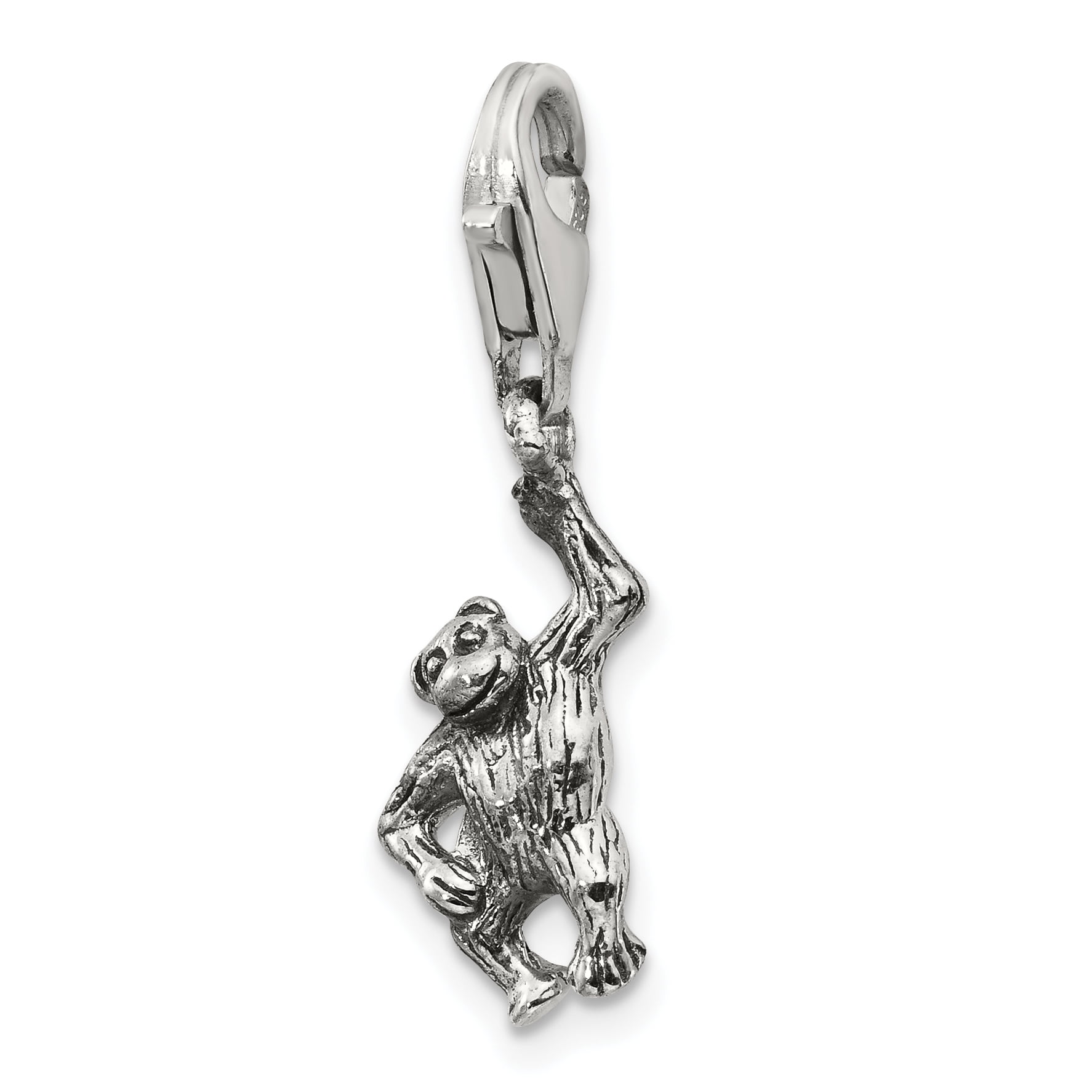 Reflections Sterling Silver Monkey Click-on / Lobster Clasp for Bead ...