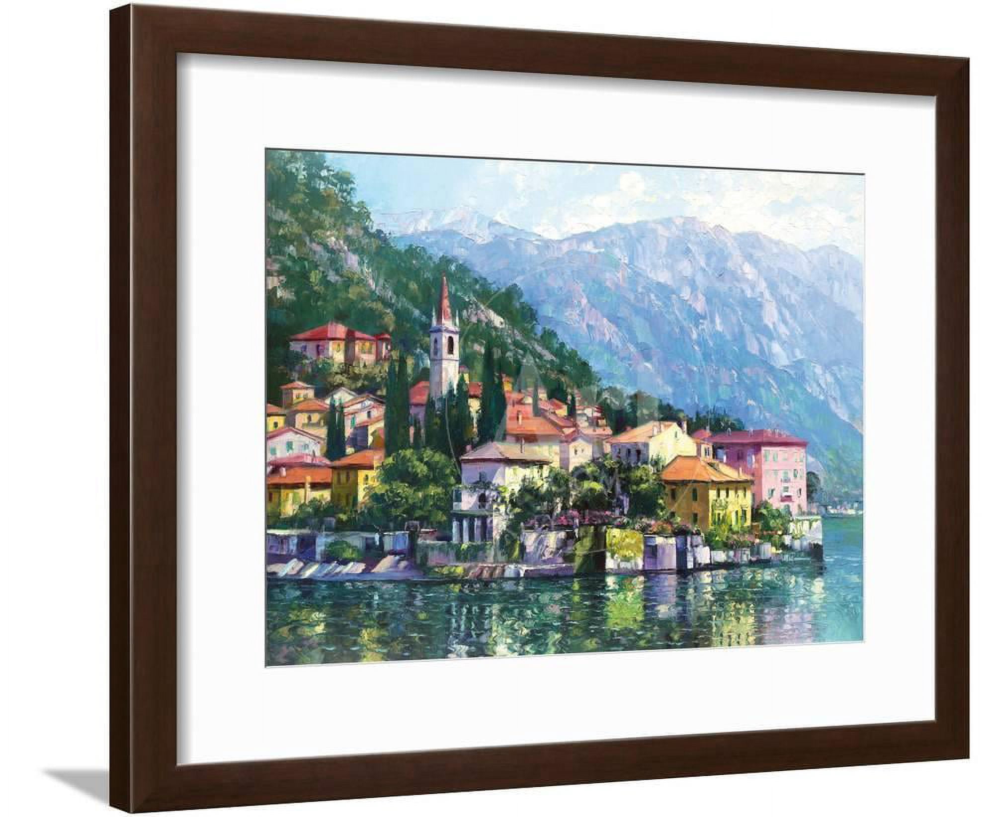 Reflections of Lake Como, Scenic Framed Art Print UnFramed Wall Art by ...