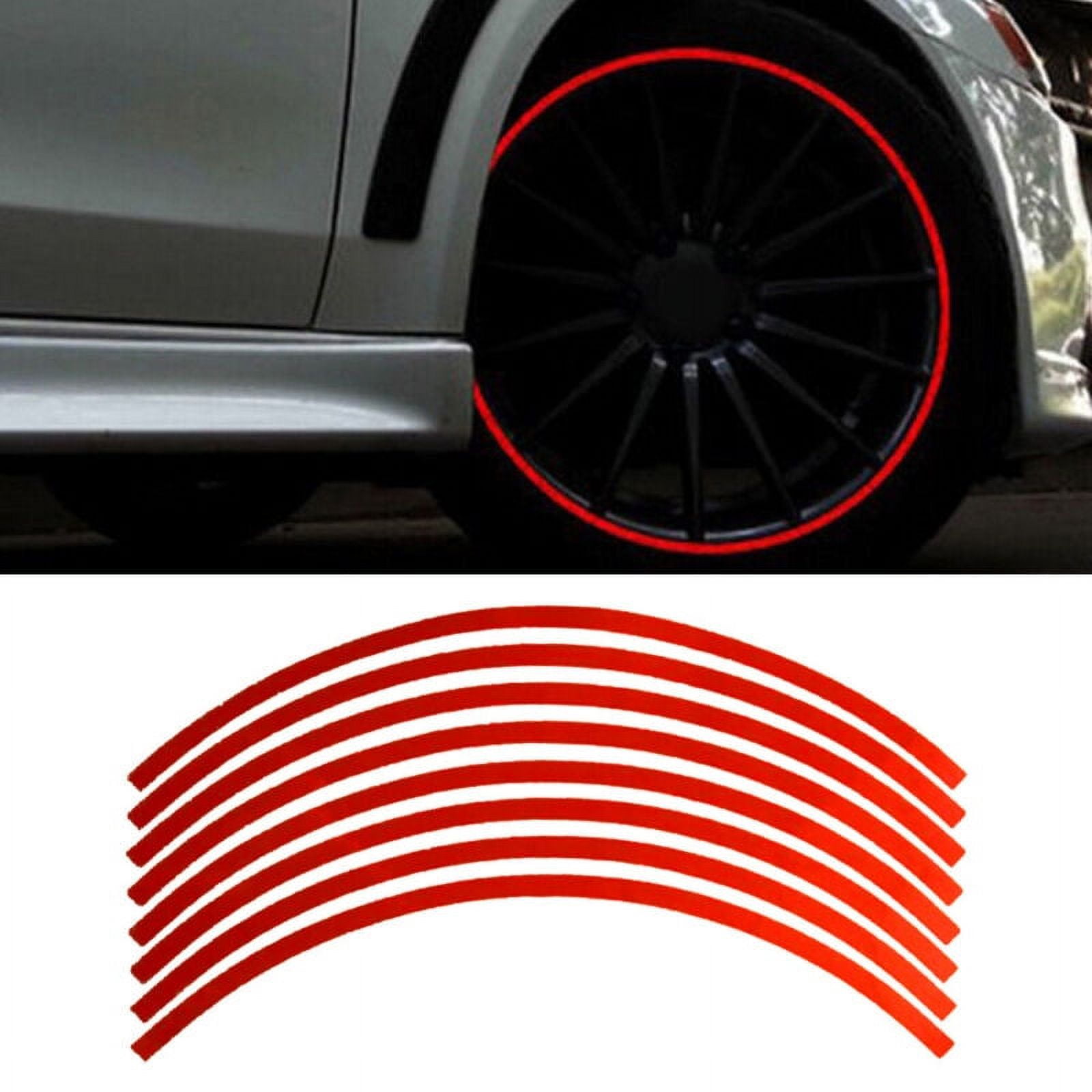 Reflective 16 Strip Car Rim Wheel Tape Sticker Decal Stripe For 18inch ...