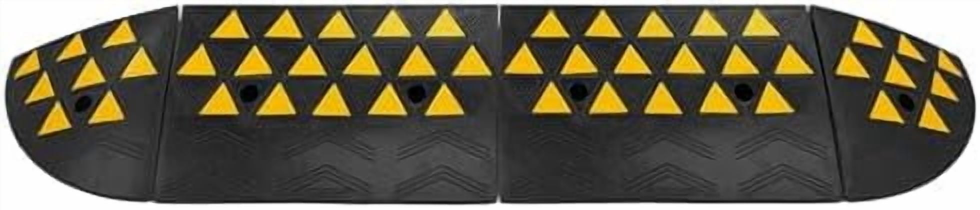 Reflective 20 Ton Rubber Curb Ramp with 2 End Caps 40,000 lbs Capacity ...