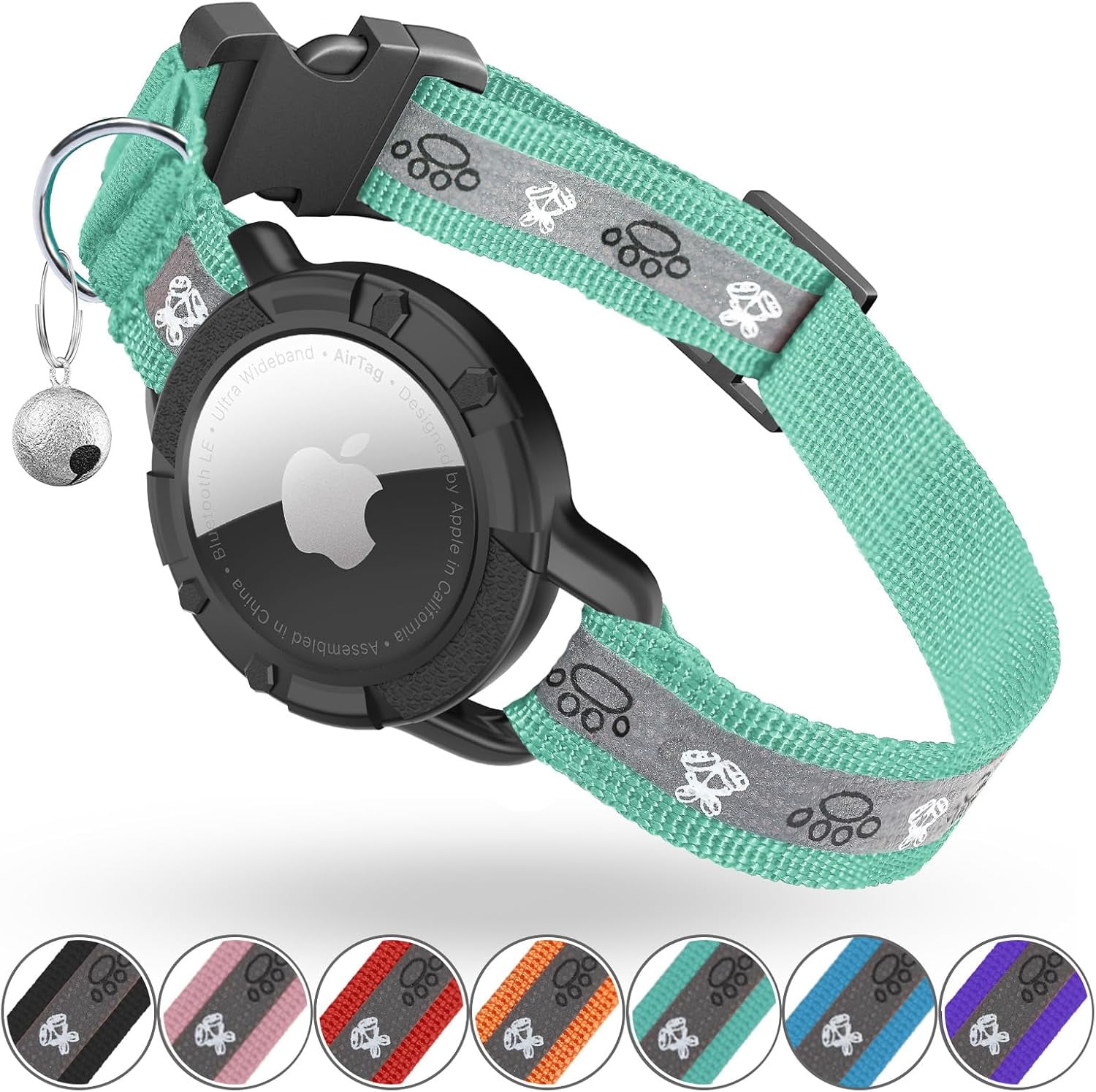 Reflective AirTag Cat Collar, Integrated Cat Tracker Collar with Air ...