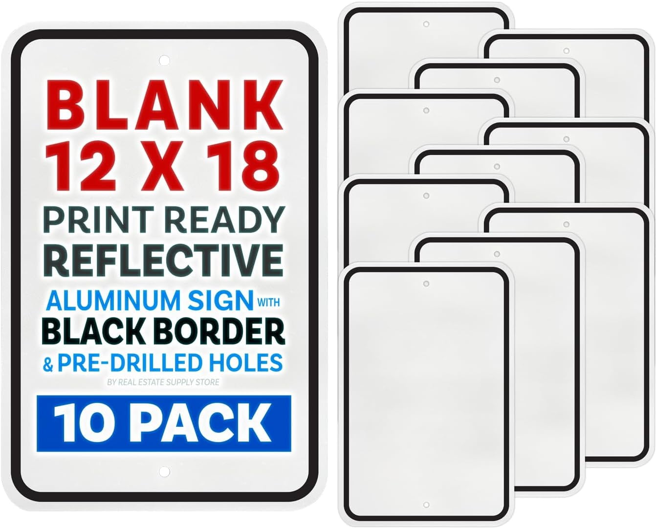 Reflective Aluminum Metal Sign with Black Border, 12 x 18, Rust Free ...