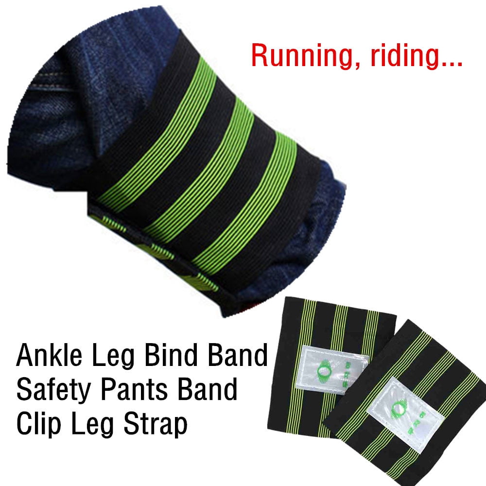 Reflective Bike Leg Wrist Straps, Secure Bike Pants Bind, Durable ...